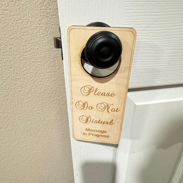 Please Do Not Disturb Massage In Progress Door sign - Wood – HipFlaskPlus