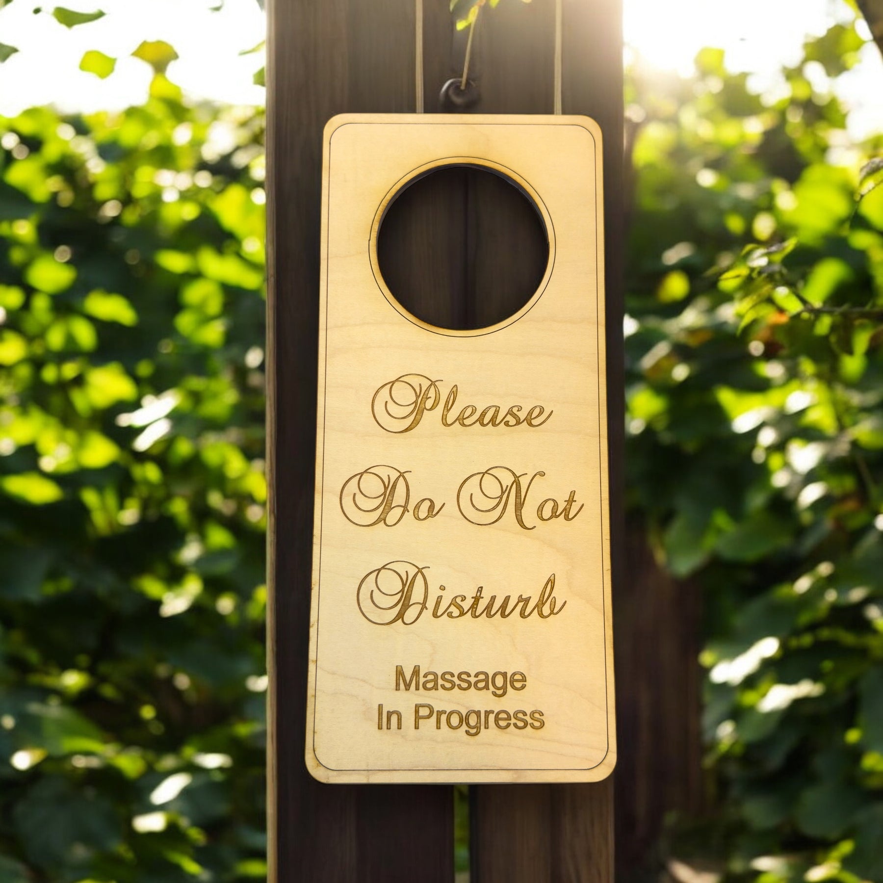 Please Do Not Disturb Massage In Progress Door sign - Wood – HipFlaskPlus