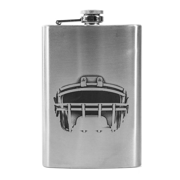 8oz Football Helmet Stainless Steel Flask – HipFlaskPlus