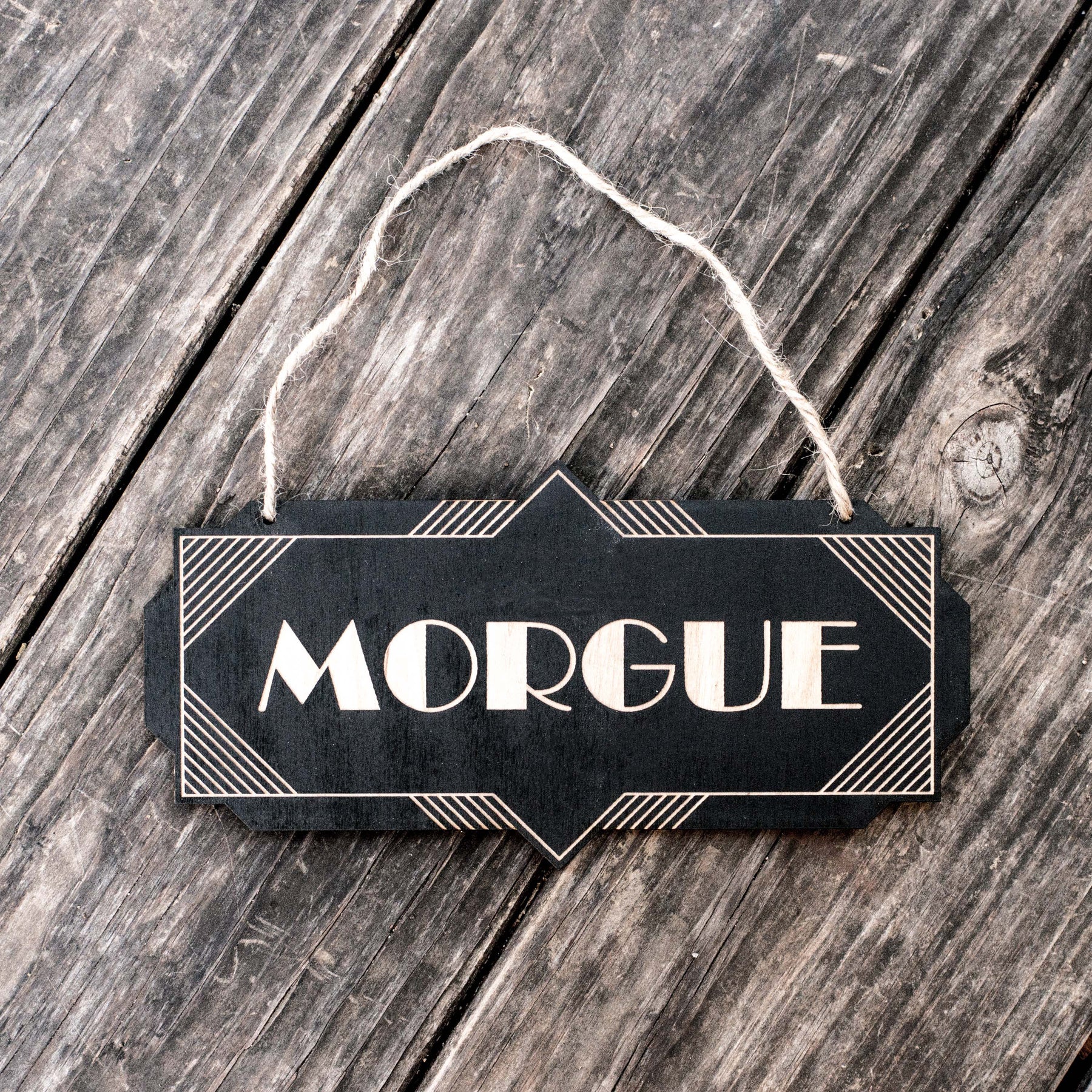 Morgue - Black - CUSTOM - Halloween Door Sign – HipFlaskPlus