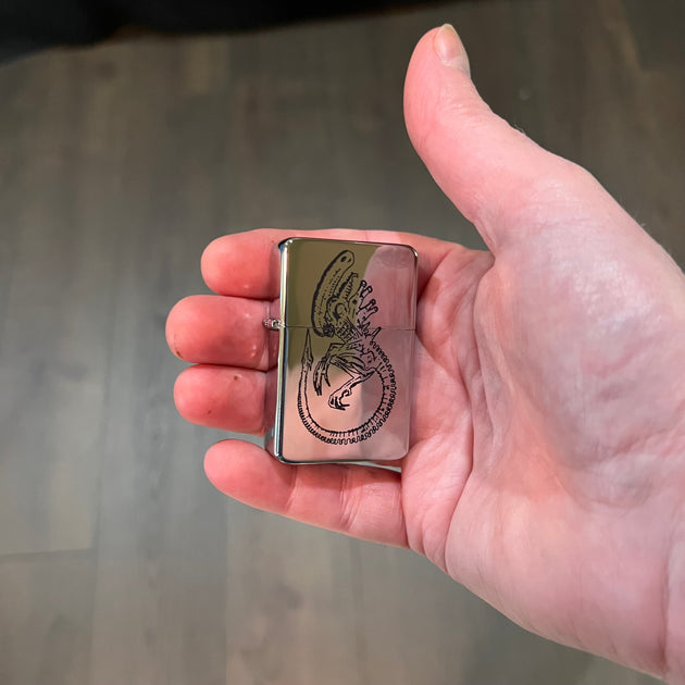 Lighter - Alien Fossil - Chrome – HipFlaskPlus