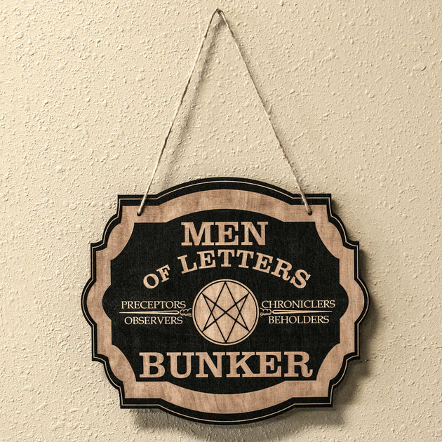 Men of Letters Bunker - Black Door Sign – HipFlaskPlus