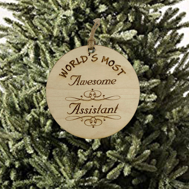 Worlds most Awesome Assistant - Ornament – HipFlaskPlus